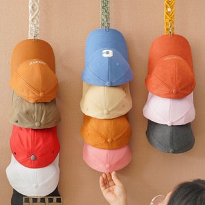 Cap Rack, Cap Hanger for Wall, Trucker Cap, Hat Organizer, Baseball ...