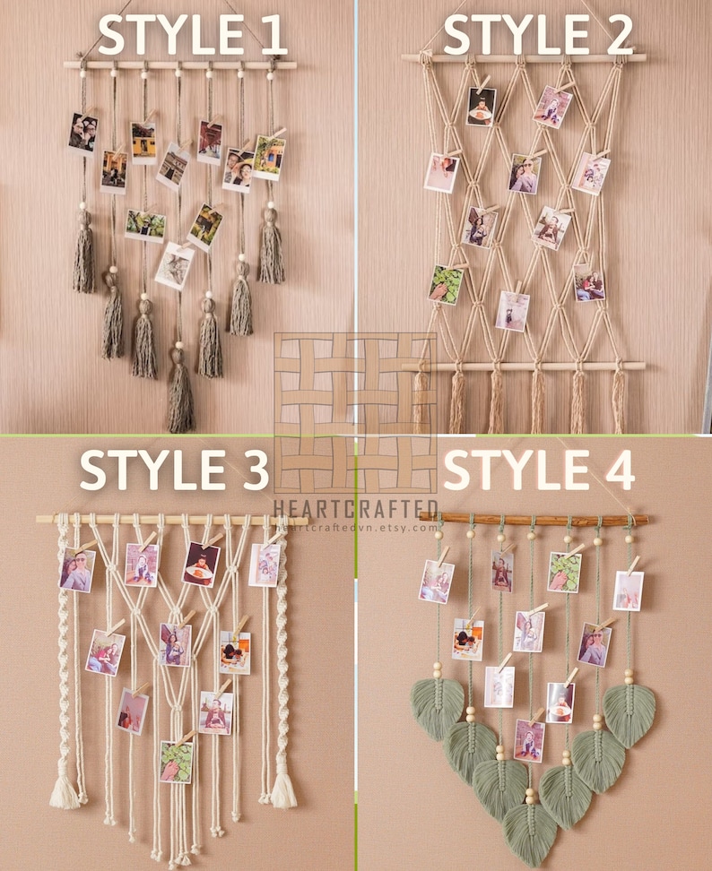 Photo Display Macrame Photo Holder Twine Photo Hanger - Etsy