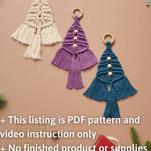 Pattern Macrame Christmas Tree PDF Download, How to for Beginner ...