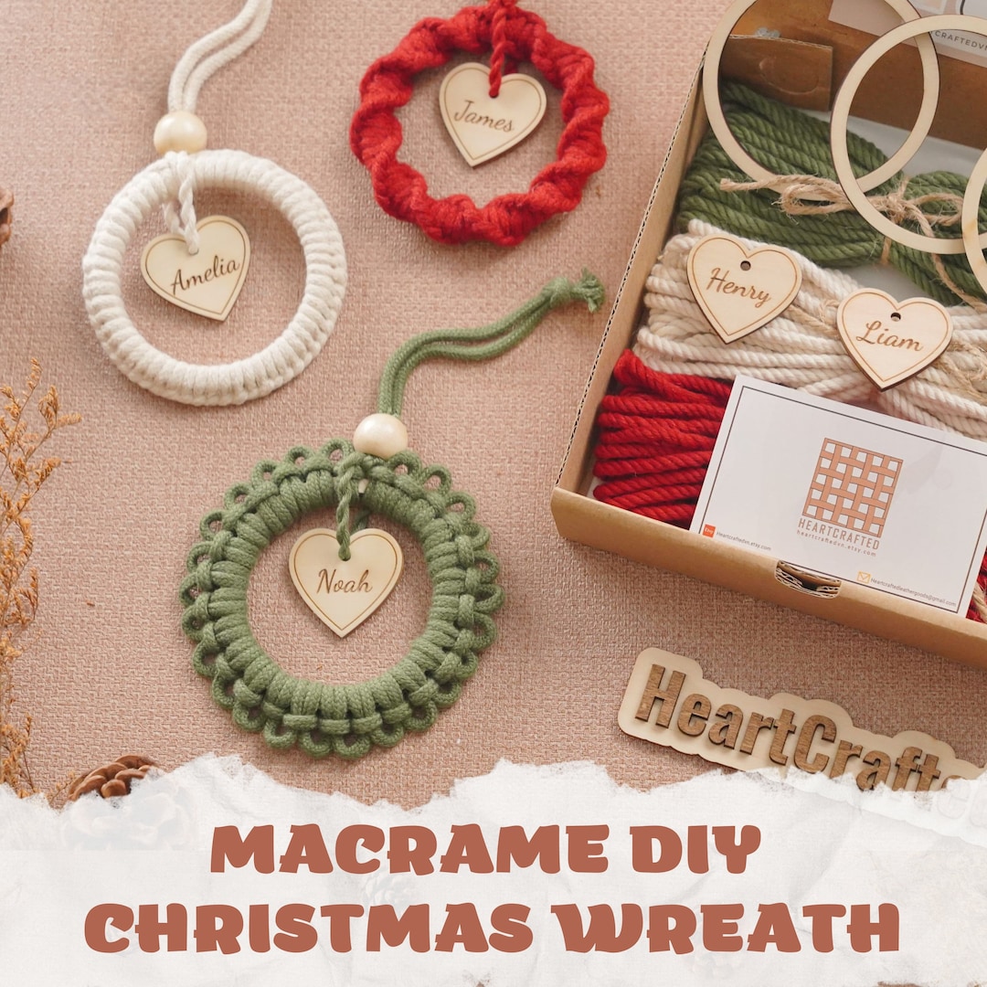 Xmas Wreath Craft Kit, Ornament Kit, Winter Craft, Craft Kit for Adult ...