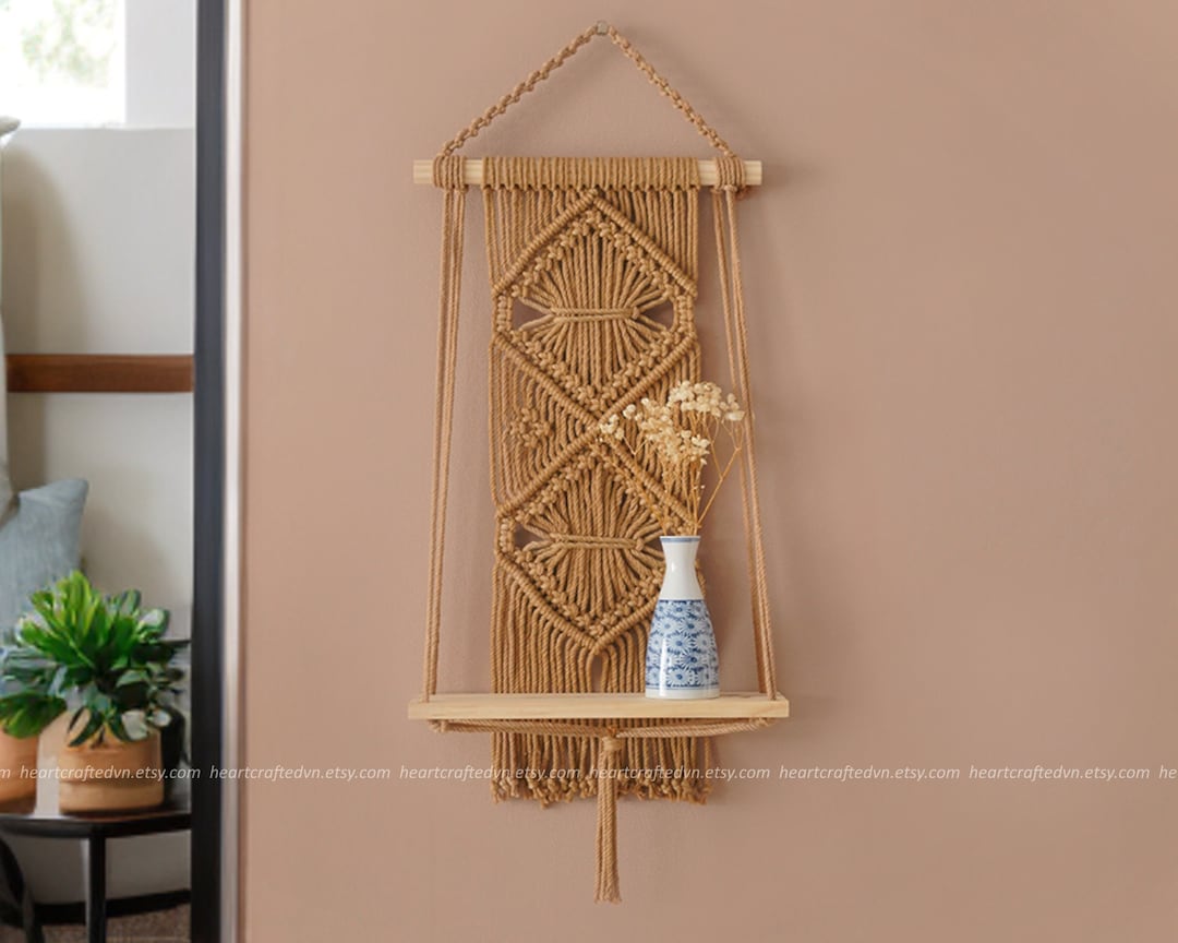 Macrame Boho Shelf, Wall Hanging Shelves, Baby Room Decor, Boho ...
