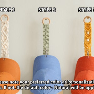 Custom Cap Hanger, Macrame Hat Hanger, Bohemian Home Decor, Room ...