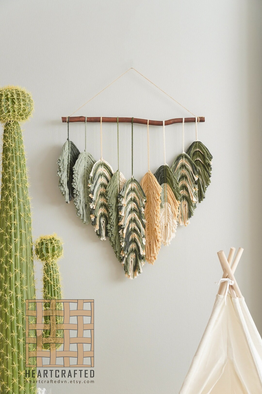 Feather Wall Decor, Farm House Macrame, Boho Wall Hanging, Dining Room ...
