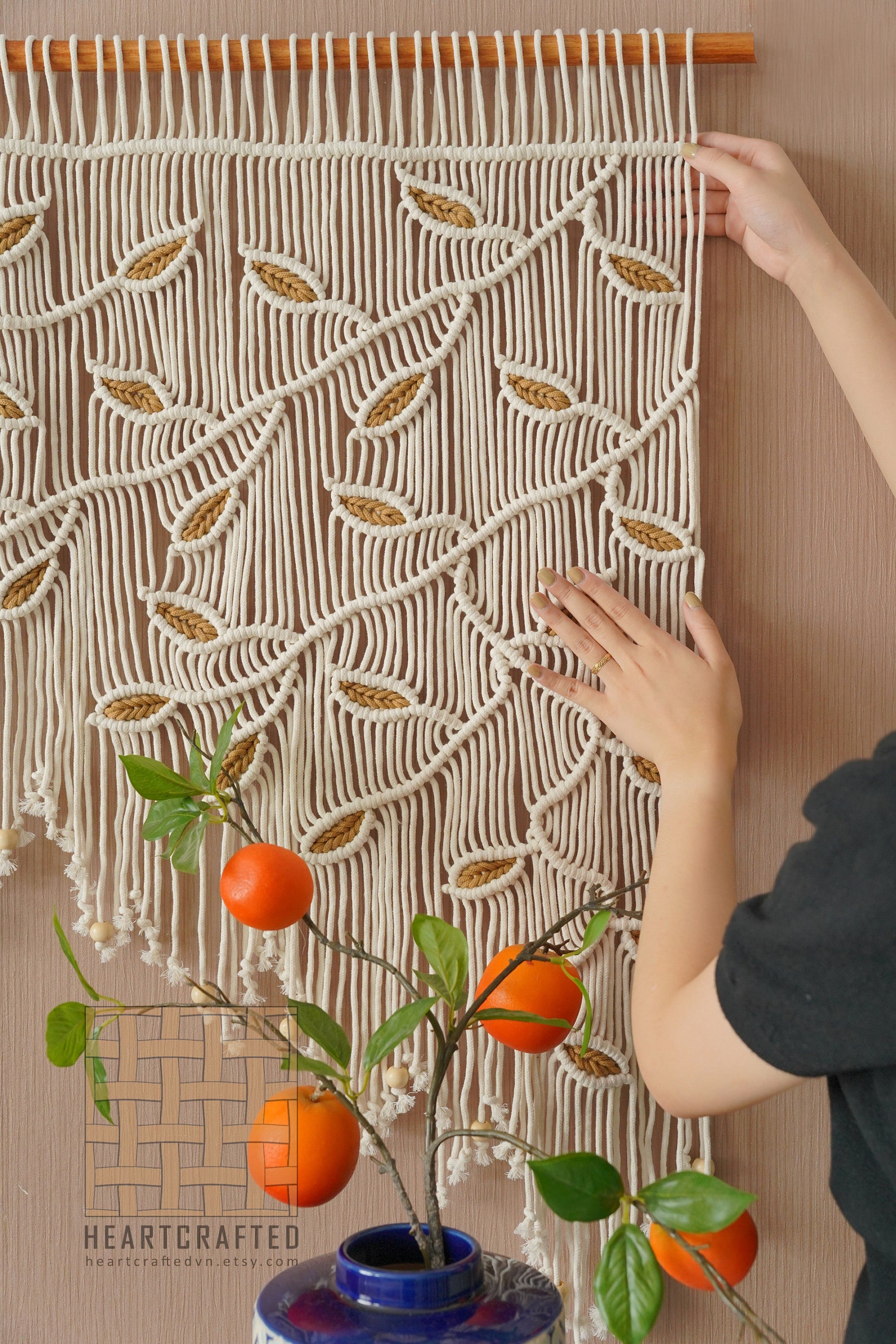 Macrame Large Curtain, Housewarming Gift, Wedding Macrame, Window ...