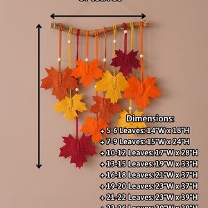 Macrame Leaf Art, Autumn Decor, Fall Leaf, Modern Wall Tapestry ...