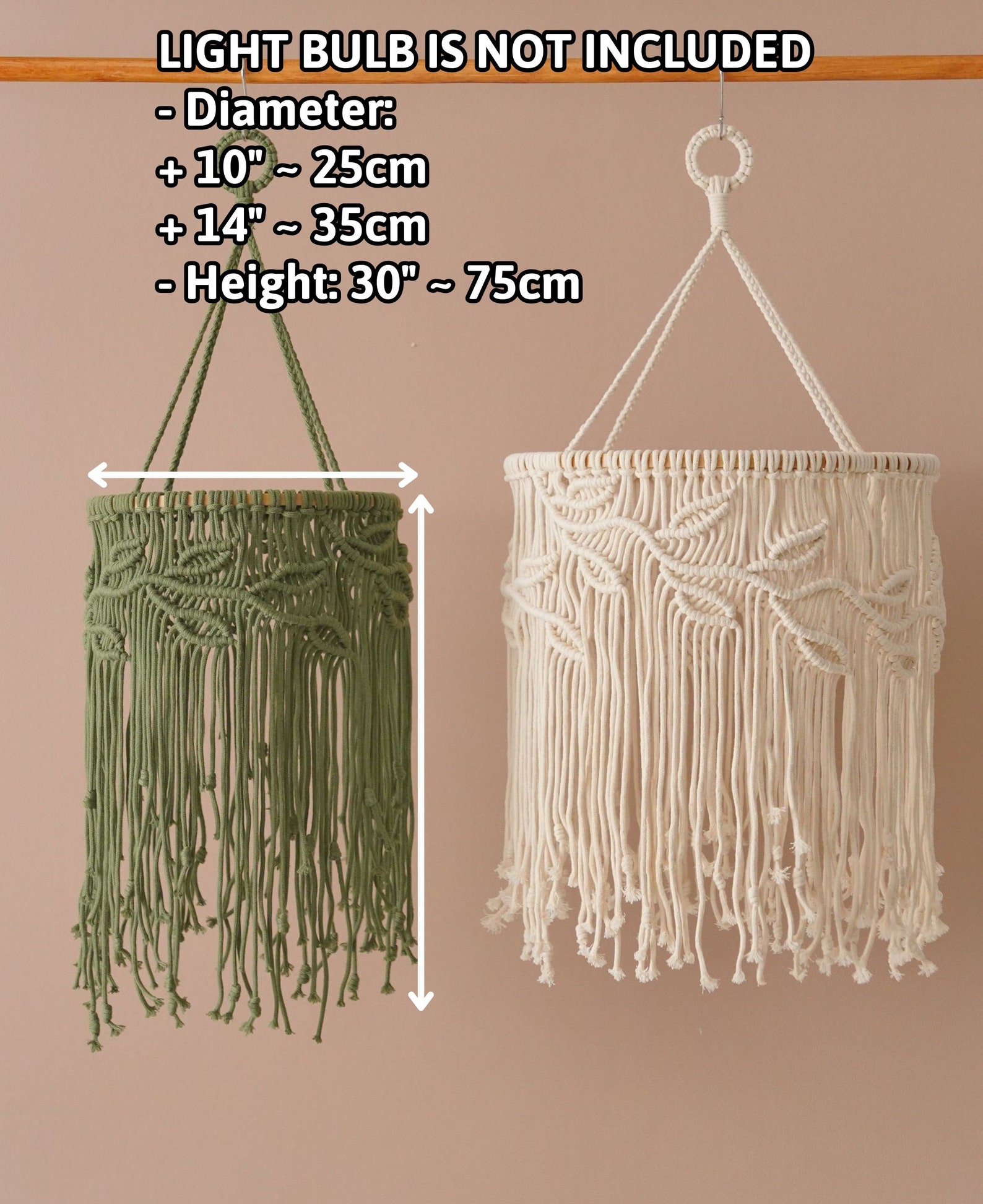 Boho Lamp Shape, Macrame Wall Hanging, Farmhouse Chandelier, Boho Lanterns, Pendant Lamp Shade ...
