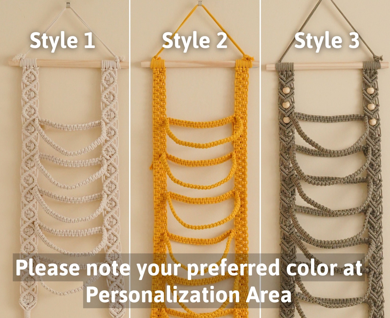 Macrame Cap Rack, Bohemian Decor, Cap Lover Gift, Wall Hanging Rack ...