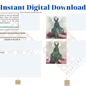 Macrame Pattern Christmas Tree PDF Download, Holiday Patterns, Home Decor Diy, Intermediate ...