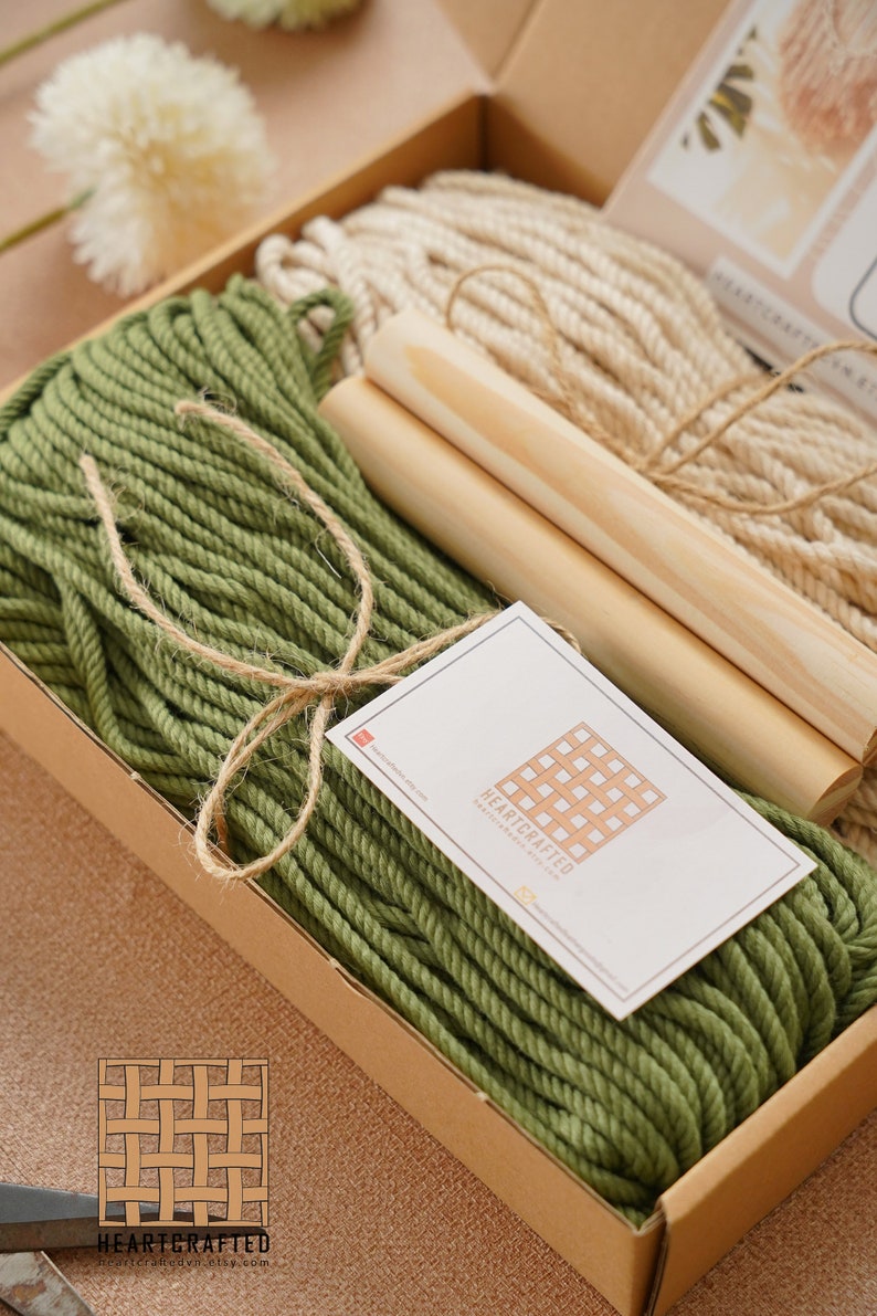 KIT Macrame DIY, Family Craft Kit, Gifts for Mom, Modern Embroidery ...