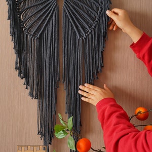 Angel Wings Macrame, Angel Wings Decor, Macrame Leaves, Witchy Gift ...