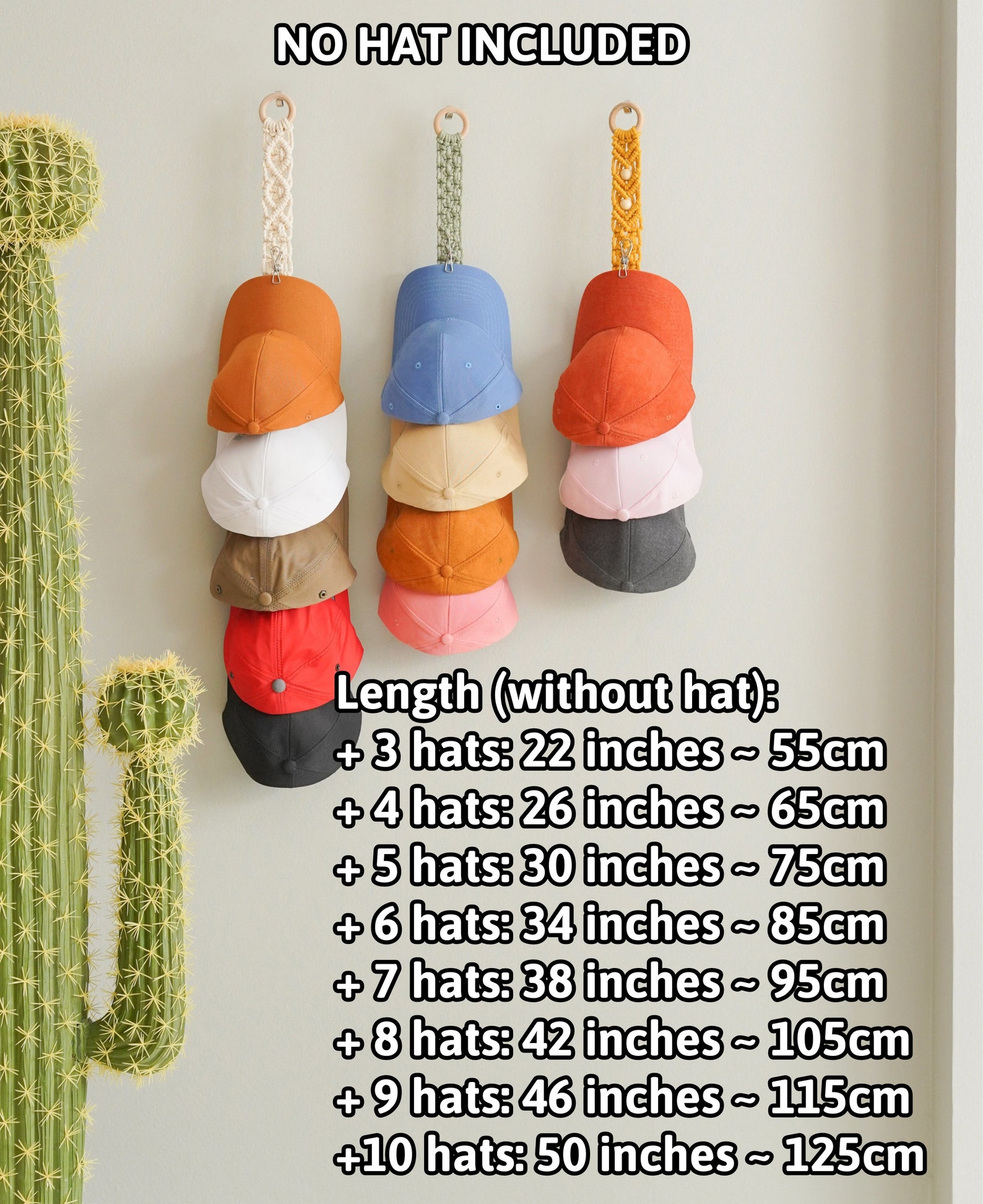 Baseball Cap Rack, Cap Hanger for Wall, Trucker Cap Snapback, Hat ...
