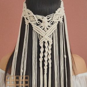 Macrame Veil Wedding, Bridal Veil, Modern Macrame, Vintage Bride ...