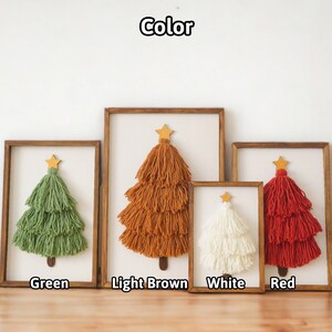 Framed Tassel Christmas Tree, Framed Yarn Tree, Tassel Tree Sign ...