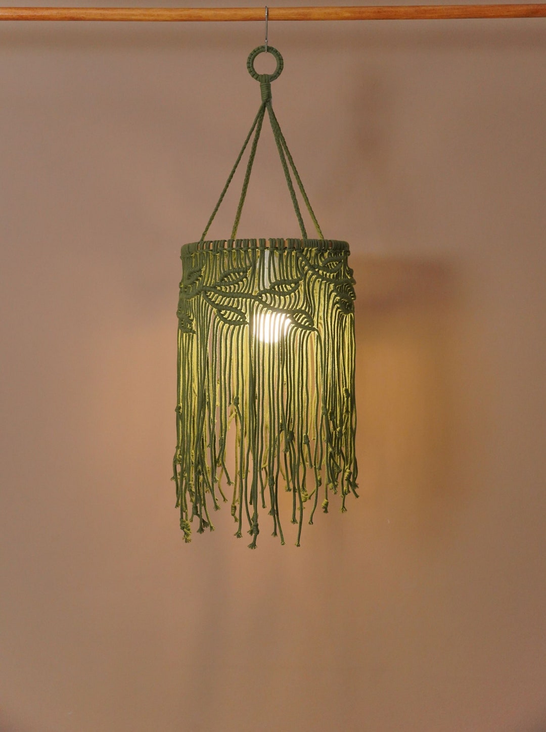 Boho Lamp Shape, Macrame Wall Hanging, Farmhouse Chandelier, Boho ...