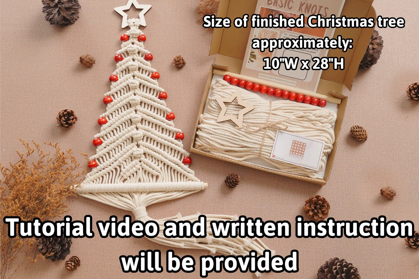 DIY Macrame Christmas Tree Kit, Macrame Christmas, Christmas Tree Kit ...