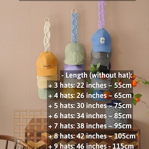 Macrame Cap Hanger, Hat Organiser, Gifts for Him, Farmhouse Rustic Cap ...