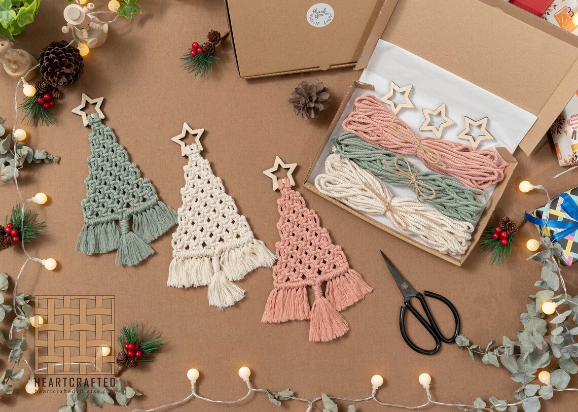 Macrame Christmas Tree Craft Kit Craft Kit for Adults - Etsy