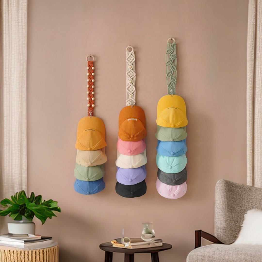 Macrame Hat Hanger, Hat Storage, Wall Hanger for Hat, Boho Macrame ...