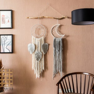 Moon and Sun Macrame Wall Hanging, Large Macrame, Nursery Home Decor ...