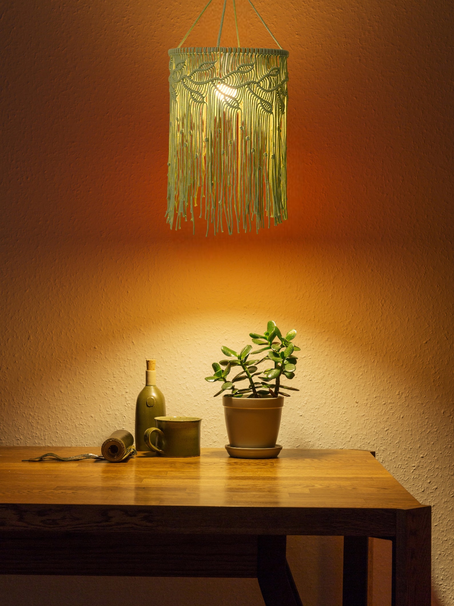 Boho Lamp Shape, Macrame Wall Hanging, Farmhouse Chandelier, Boho ...