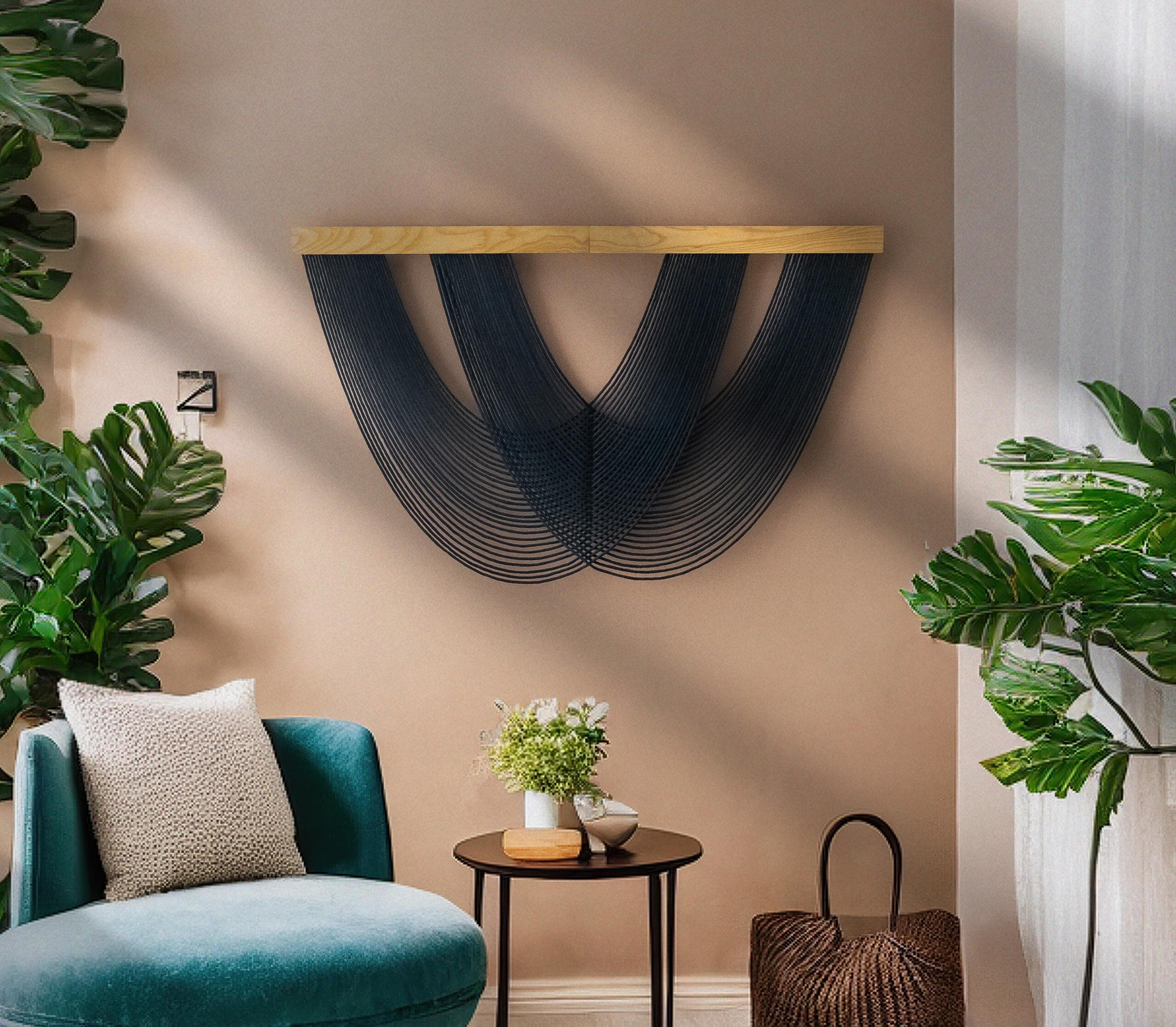 Large Macrame Wall Hanging| Dip Dye Tapestry Wall Hanging| Fibre Art ...