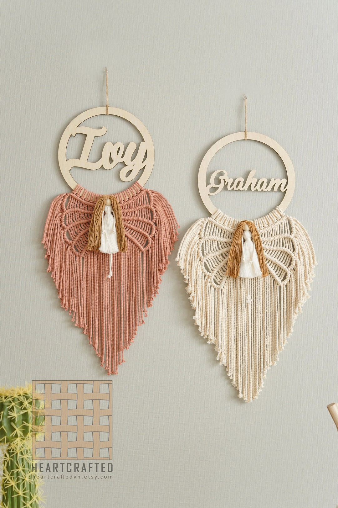 Angel Name Sign, Kids Room Sign, Custom Wood Name, Personalized Gift ...