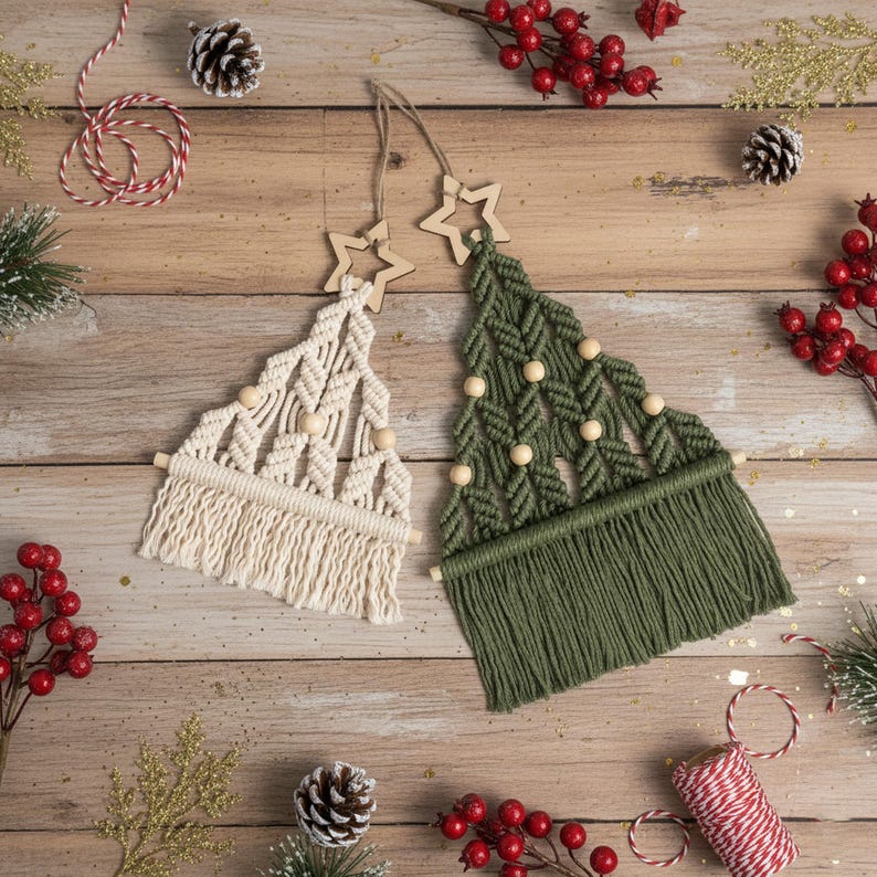 Beginner DIY Macrame Christmas Tree Kit With Easy Guide K20 - Etsy