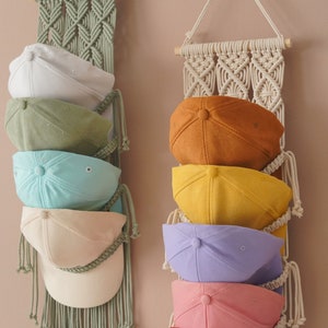 Baseball Hat Rack, Macrame Hat Hanger, Gift for Him, Hat Rack Macrame ...