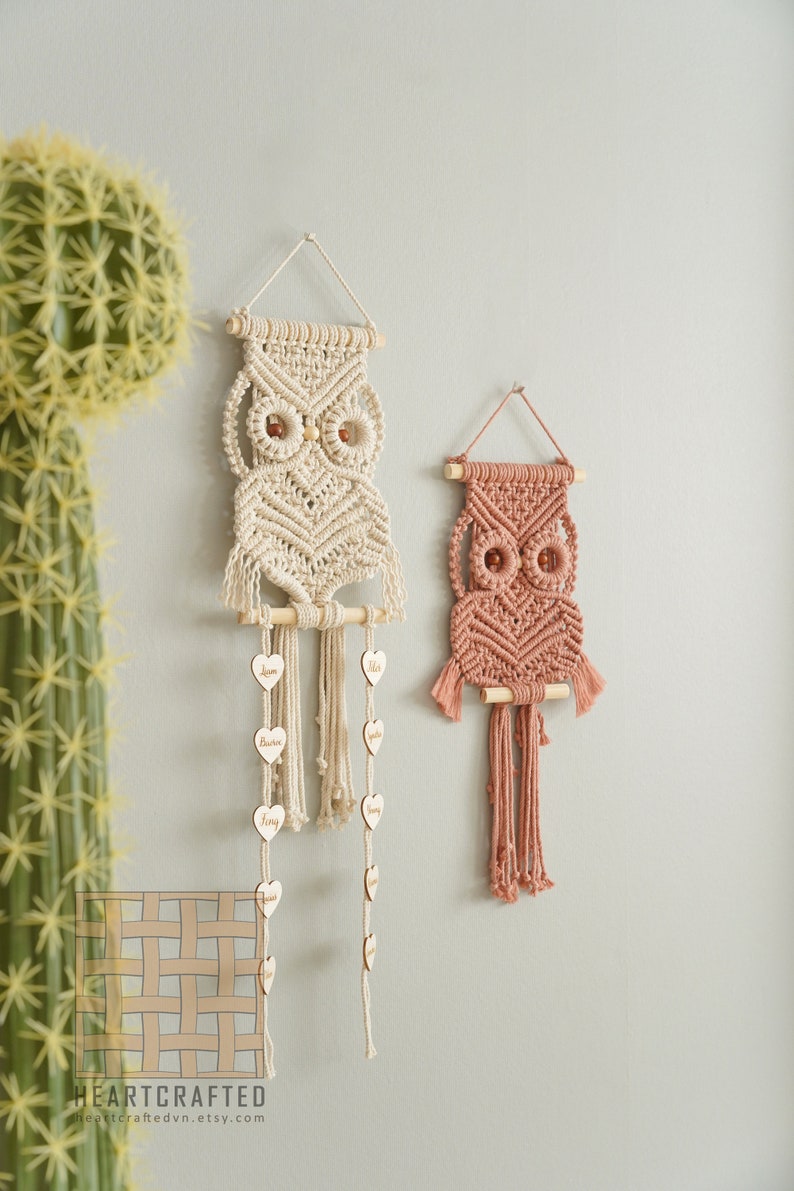 Custom Macrame Owl, Owl Macrame Wall Hanging, Unique Gift, Master ...