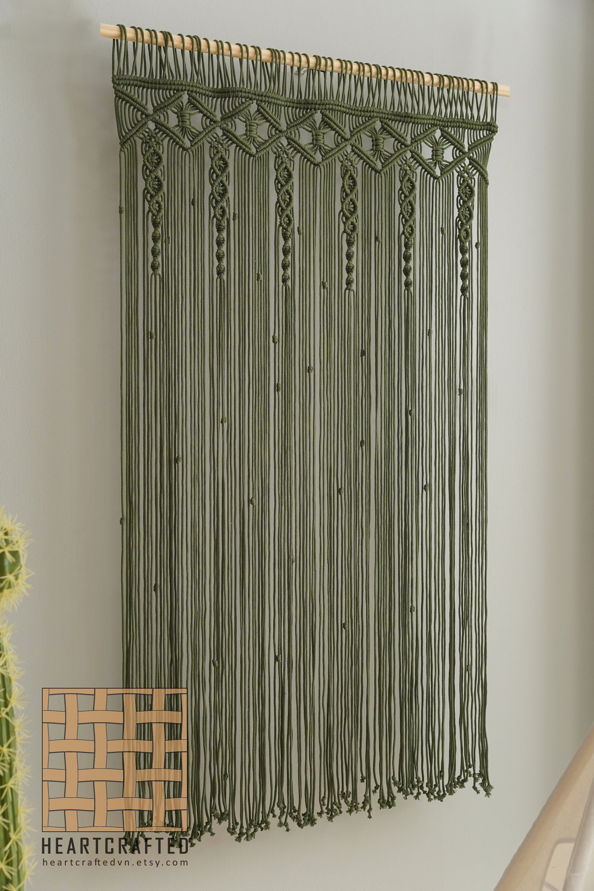 Macrame Curtain, Modern Wall Art, Door Curtain, Window Macrame ...