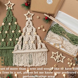 DIY KIT Macrame Christmas Tree Decoration, Beginner Craft KIT, Holiday ...