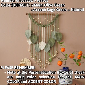 Leaves Wall Hanging, Home Decor Gift, Minimalist Decor, Bedroom Decor ...