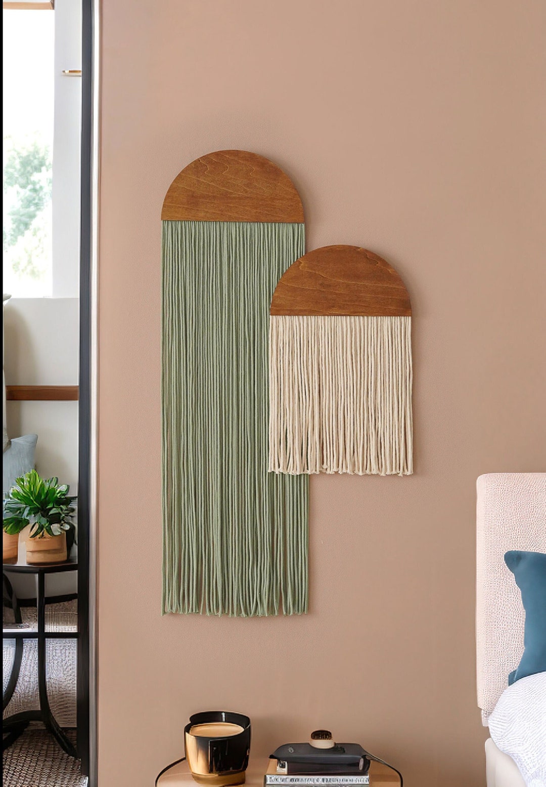 Macrame Half Moon, Yarn Wall Hanging, Gift for New Home, Nursery Wall ...