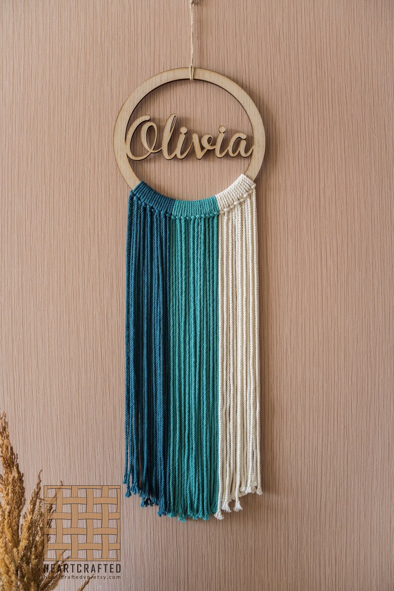 Personalized Name Sign Macrame Dream Catcher Boho Nursery - Etsy