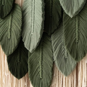 Earth Tone Macrame Leaf Wall Hanging, Macrame Wall Hanging, Boho Wall ...