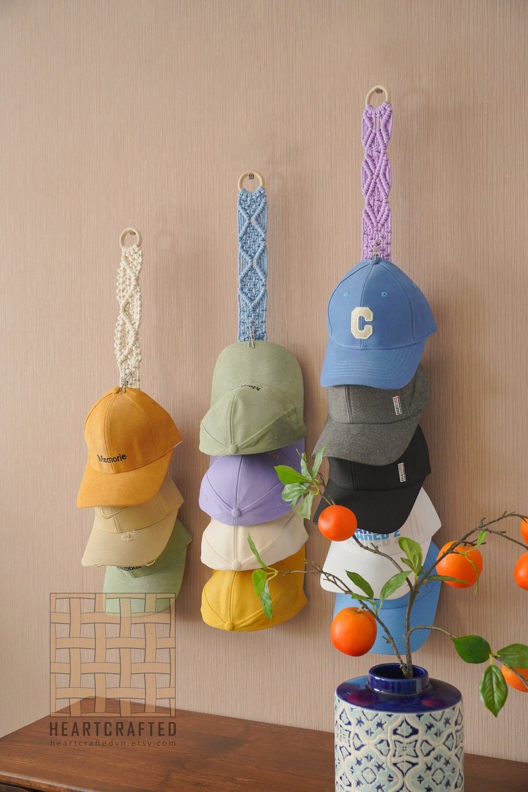 Unique Cap Rack, Cabin Wall Decor, Baseball Cap Stand, Boho ...