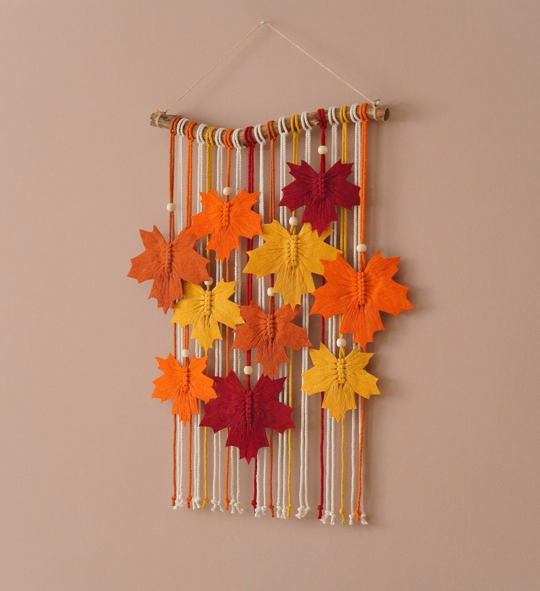 Leaf Wall Art, Macrame Leaves,thanksgiving Decor, Gift for the Home ...
