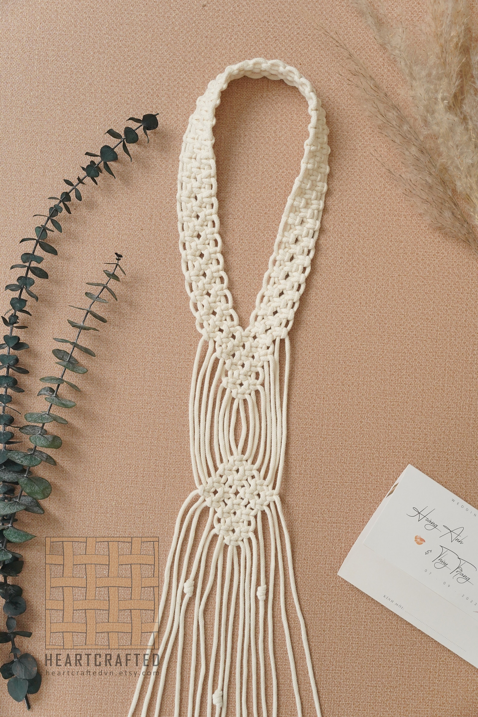 Macrame Veil Wedding, Macrame Accessories, Hair Jewelry Wedding, Boho ...