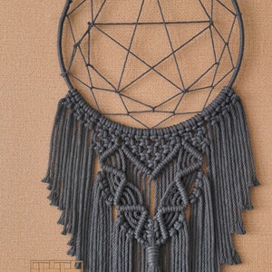 Moon Star Macrame, Pentagon Dreamcatcher, Modern Macrame, Home Wall ...