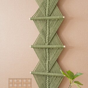 Geometric Macrame, Wall Hangings, Bohemian Decor, Gifts for Her, Mid ...