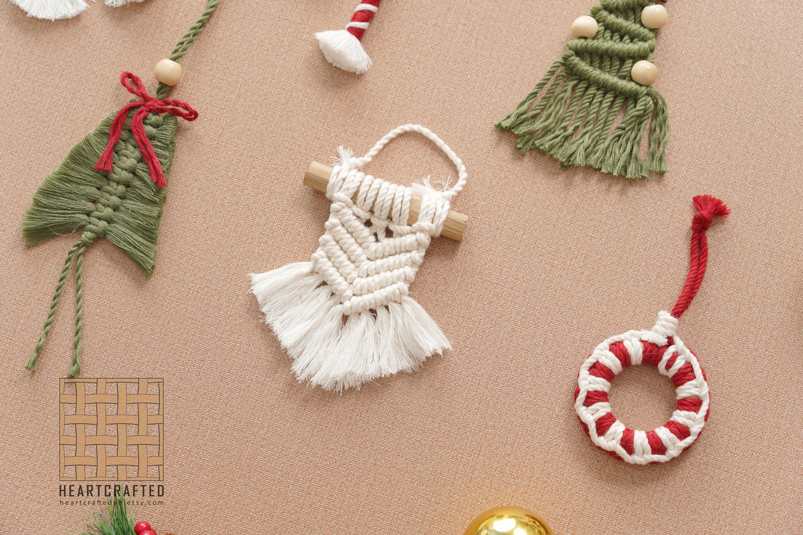 Christmas Ornament Macrame Boho Holiday Decor New Year - Etsy