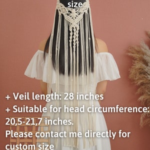 Macrame Veil Wedding, Bridal Veil, Modern Macrame, Vintage Bride, Juliet Veil, Bohemian Bride ...