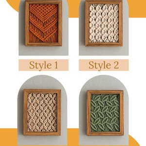 Handmade Framed Macrame Wall Art, Boho Chic Decor, Birthday Gift ...