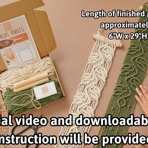KIT Macrame DIY, Family Craft Kit, Gifts for Mom, Modern Embroidery ...