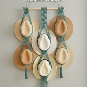 Macrame Hat Holder, Wall Hanger for Hat, Macrame Storage, Boho ...