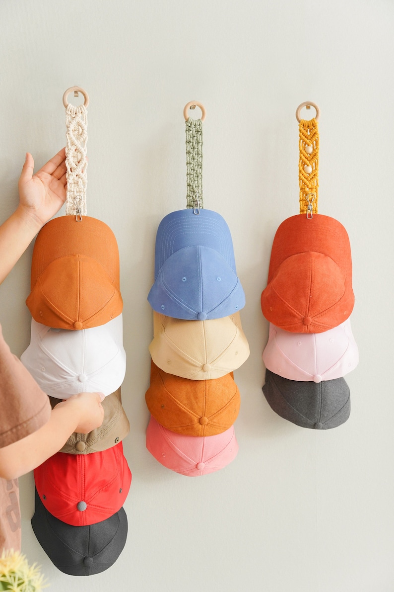 Baseball Cap Rack, Cap Hanger for Wall, Trucker Cap Snapback, Hat ...