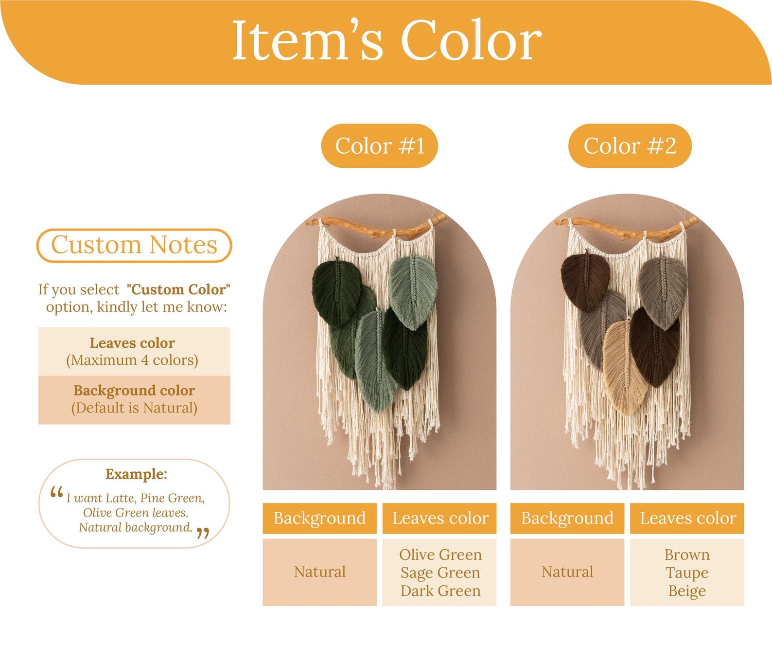 Earth Tone Macrame Leaf Wall Hanging, Macrame Wall Hanging, Boho Wall ...