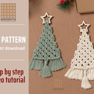 Pattern Macrame Christmas Tree PDF Download, Boho Christmas Decor ...