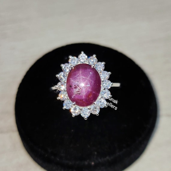Vintage Star Ruby Ring Engagement Ring Natural Star Ruby | Etsy