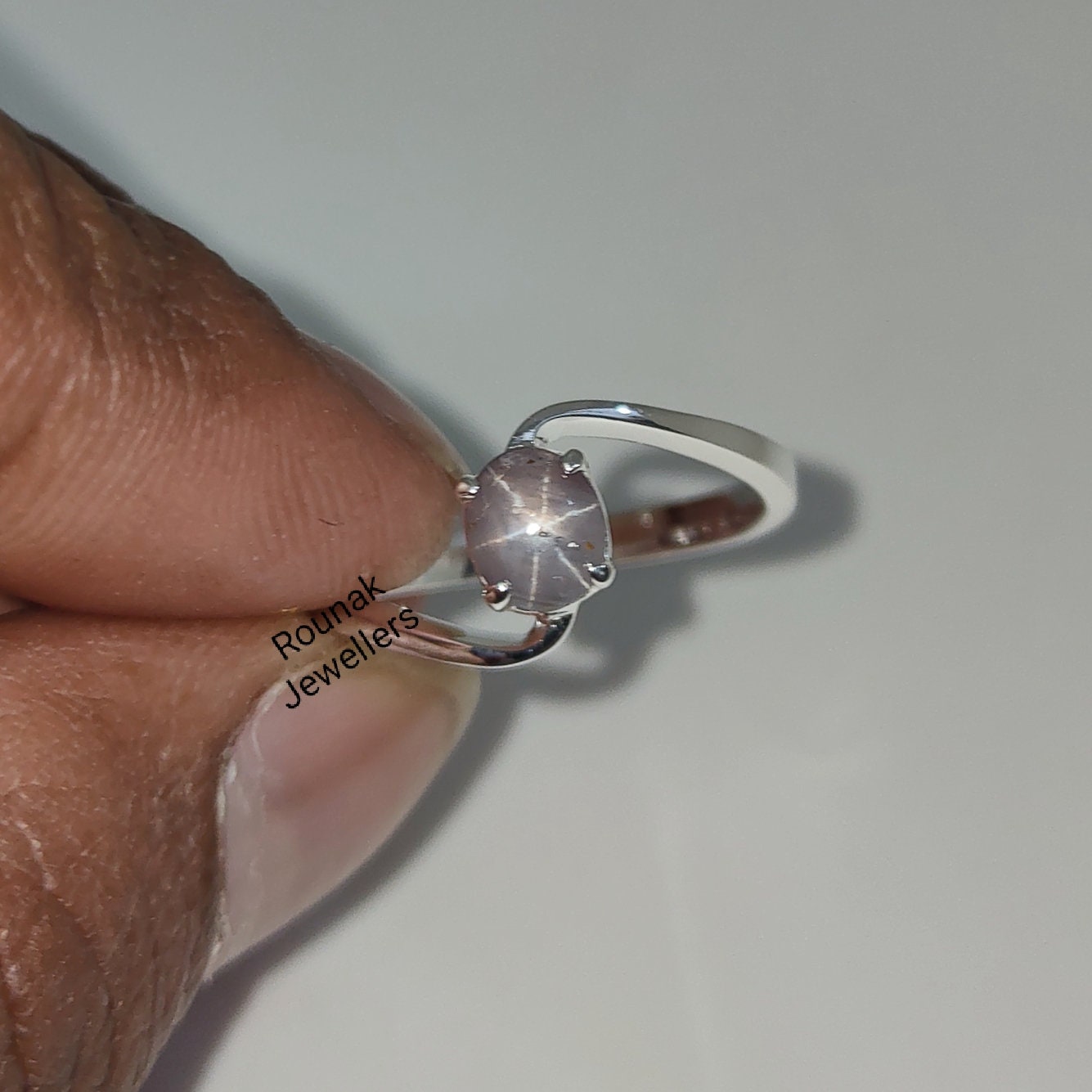 Genuine White Star Sapphire Ring Minimalist Jewelry 925 - Etsy